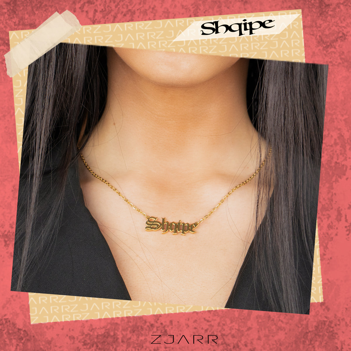 'SHQIPE' Albanian 18k Gold plated Necklace | ZJARR JEWLERY – ZJARR OFFICIAL